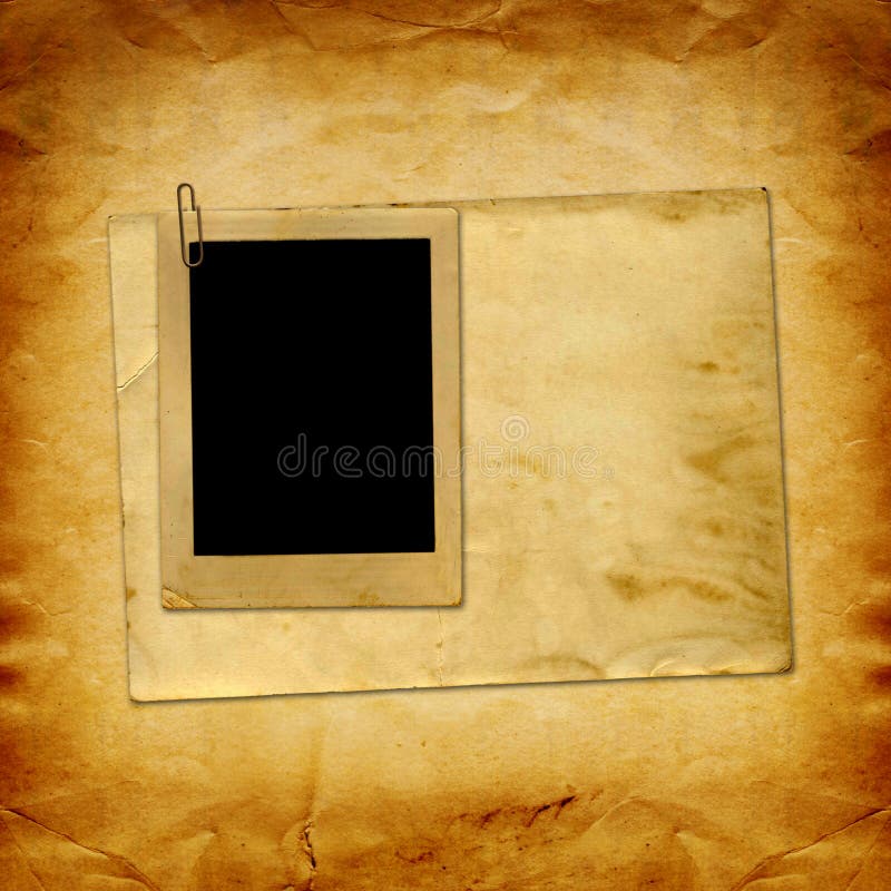 Old Vintage Paper with Grunge Frames Stock Illustration - Illustration ...
