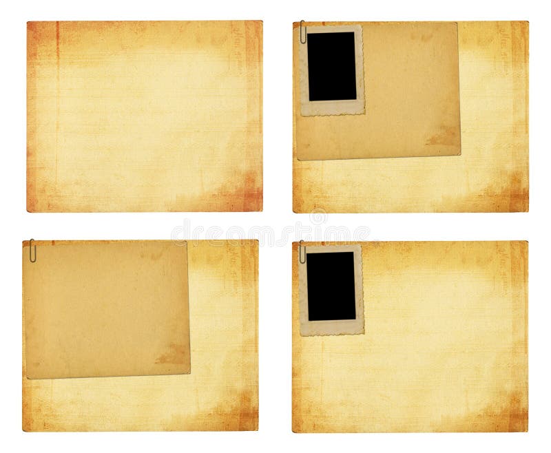 Old Vintage Paper with Grunge Frames for Photos Stock Photo - Image of ...