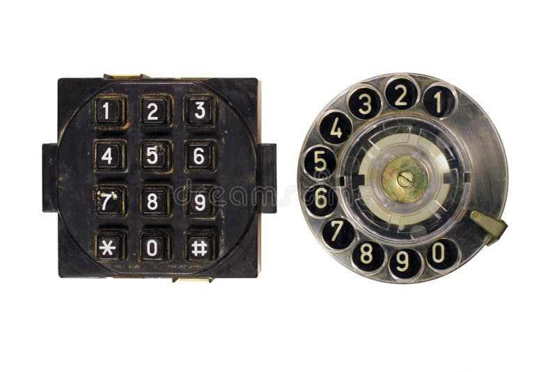 137 Old Vintage Phone Dial Button Keypad Isolated White Stock Photos ...