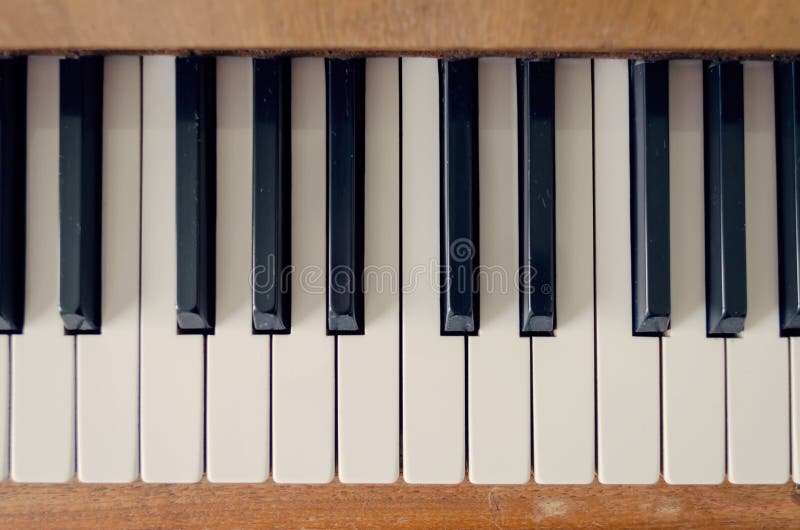 Old vintage piano keyboard stock photo. Image of black - 58822022