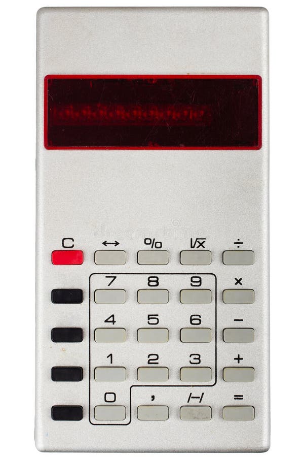 Old Vintage Electronic Calculator with Russian Keyboard from Soviet ...