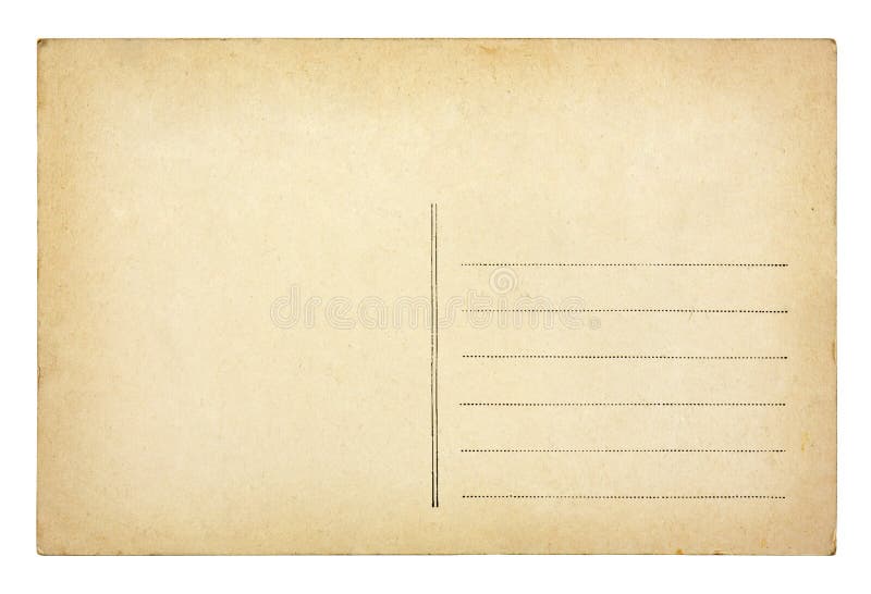 Vintage Postcard Back stock photo. Image of card, correspondence - 3114000