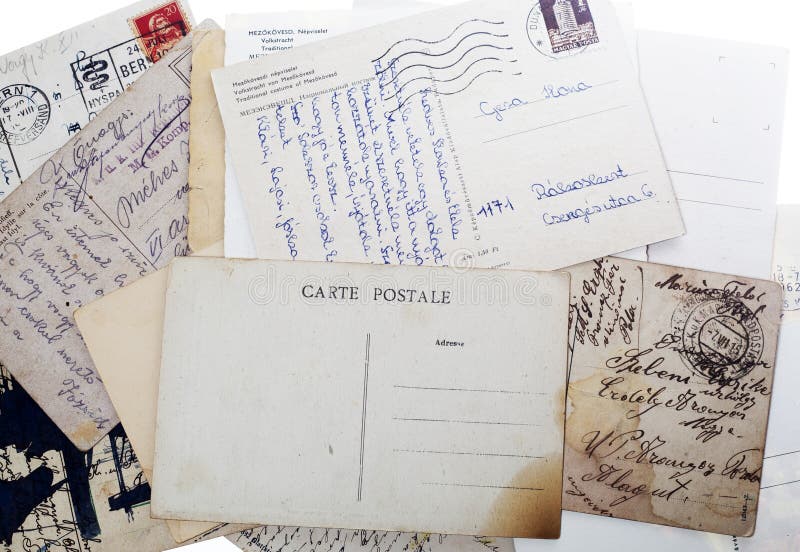 Old vintage postcards editorial stock image. Image of paper - 34019654