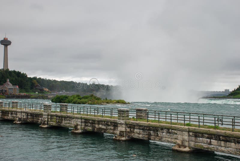 Old Vintage Rail Bridge at Niagara River Stock Image - Image of autumn ...