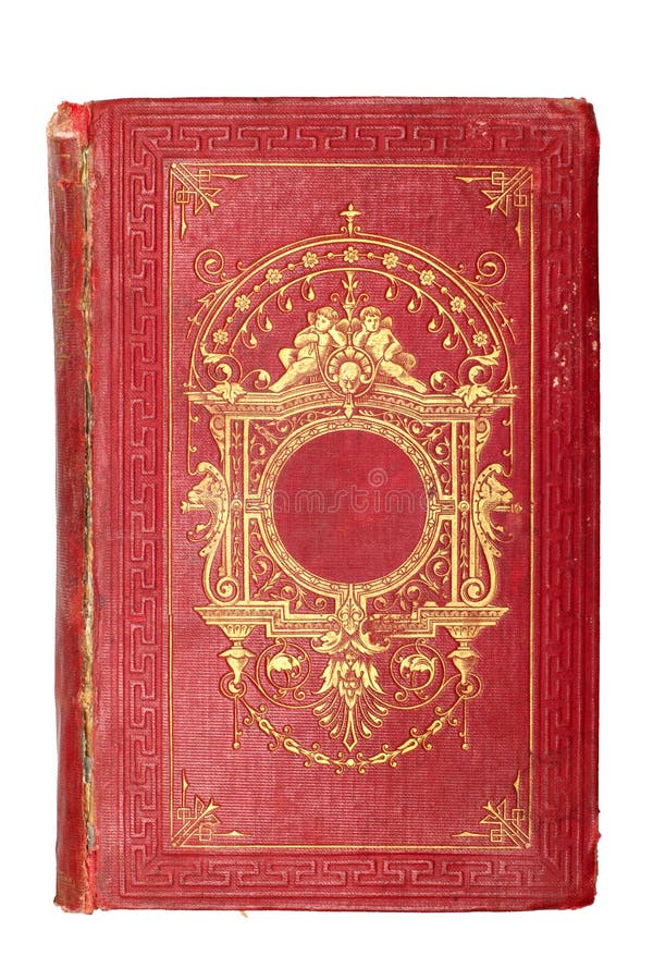 Old Vintage Red Book Decorated with Gold Stock Photo - Image of blank ...