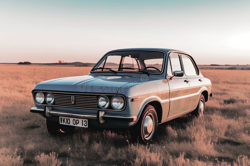 Old Vintage Retro Car, Ride the Lightning Stock Illustration ...