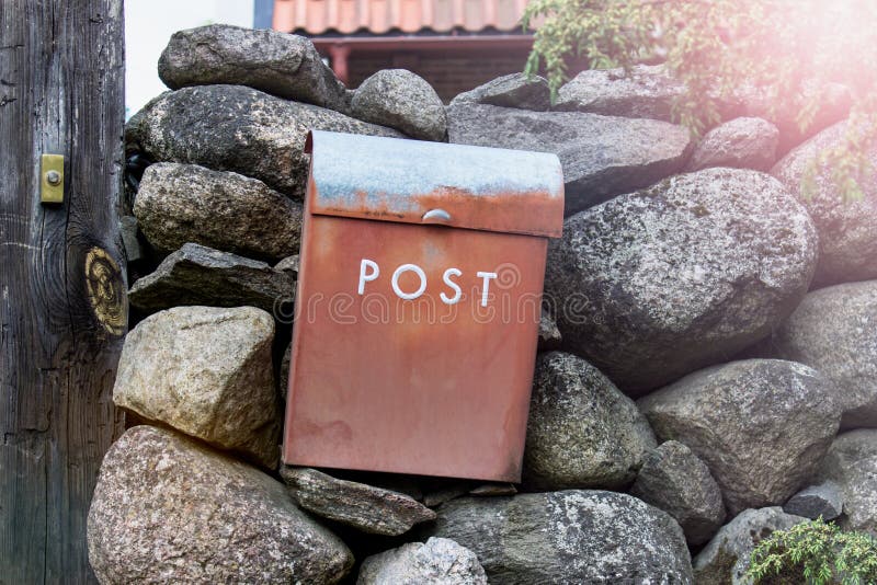 Old vintage retro post box stock photo. Image of horizontal - 147877500
