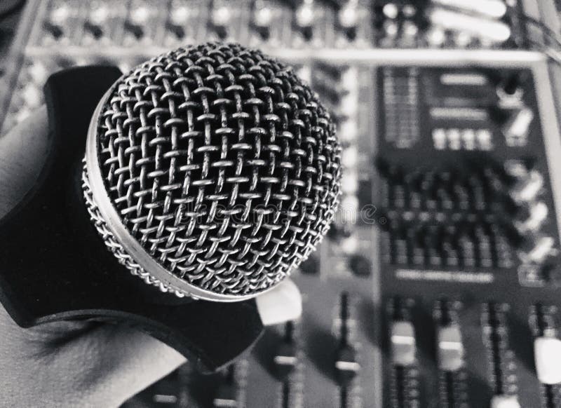 Old Vintage Retro Style Microphone Stock Image - Image of style, retro ...