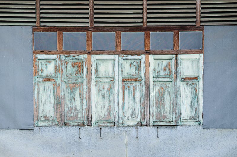 Old Vintage Retro Style Wood Windows with Background and Texture Stock ...