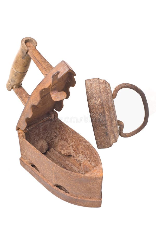 Old Vintage Russian Soviet Rusty Iron Isolated Stock Photo - Image of ...