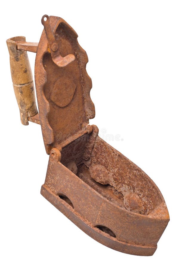 Old Vintage Russian Soviet Rusty Iron Isolated Stock Photo - Image of ...