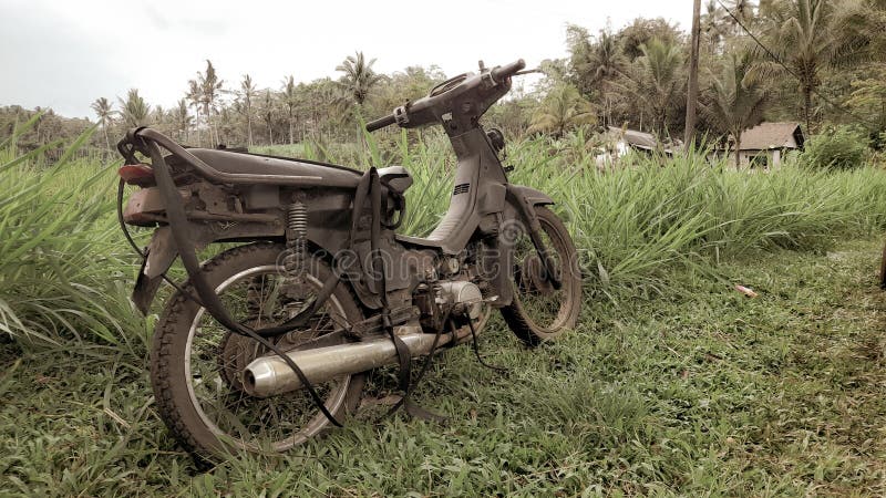 Old Vintage Rusty Motorcycle, Modified Stock Image - Image of ...