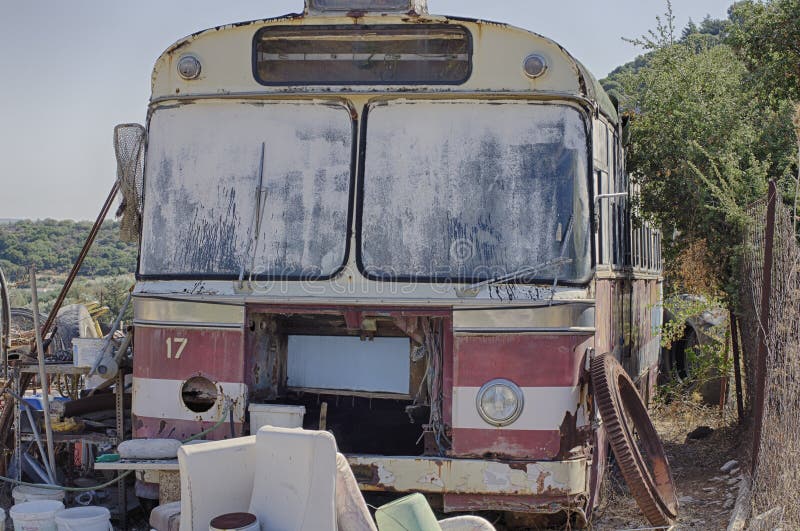 Old Vintage Rusty Regular Bus Stock Photo - Image of high, retro: 104237716