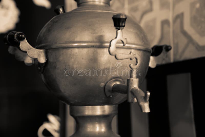 Old Vintage Samovar. Antique Samovar for Tea Stock Image - Image of ...