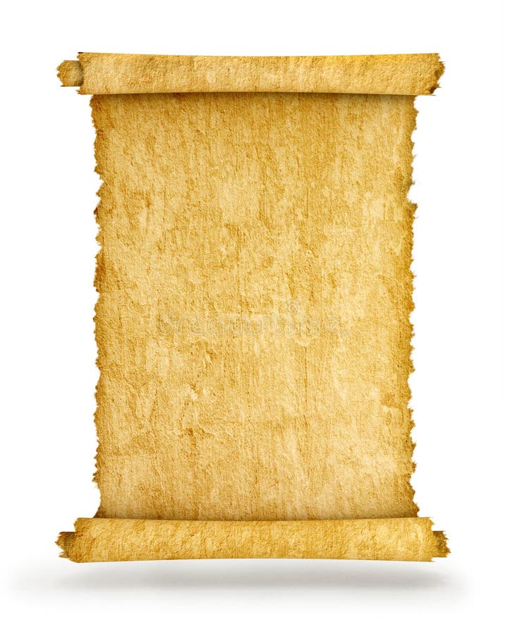 Old Vintage Scroll Isolated Stock Image - Image of decorative, judaism ...