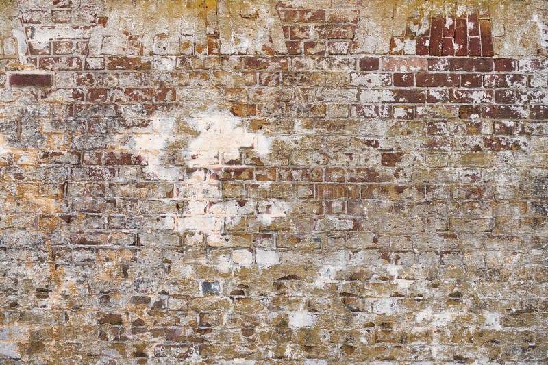 Old, Vintage Shabby Brick Wall with Mortar. Background for Designers ...
