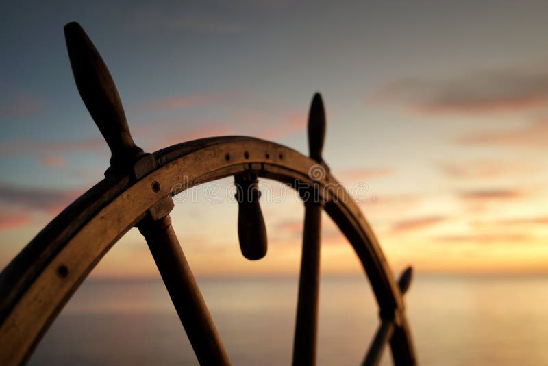 Old Vintage Ship Rudder in Sunset Light Stockfoto - Bild von seeverkehr ...