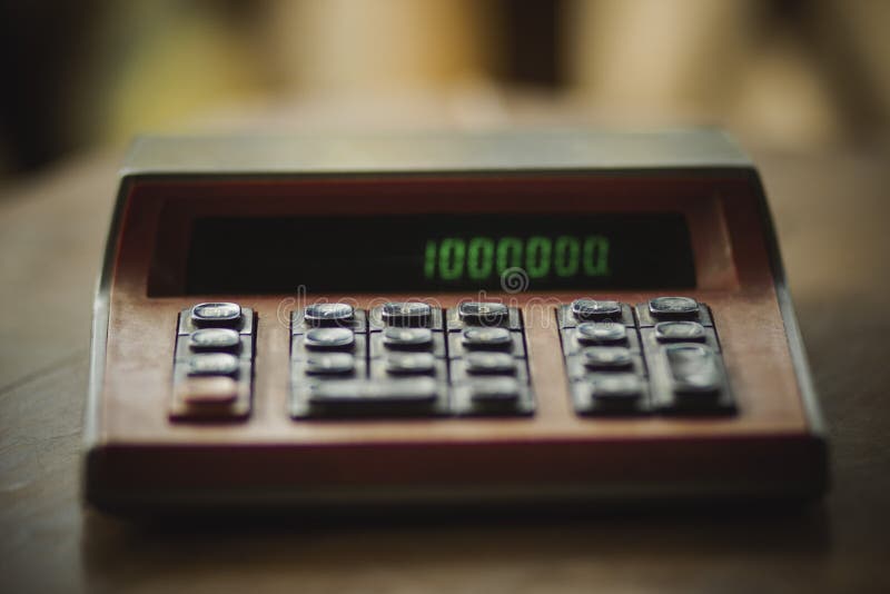 Old Vintage Soviet Electronic Retro Calculator for the Account Stock ...