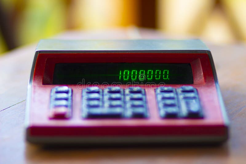 Old Vintage Soviet Electronic Retro Calculator for the Account Stock ...