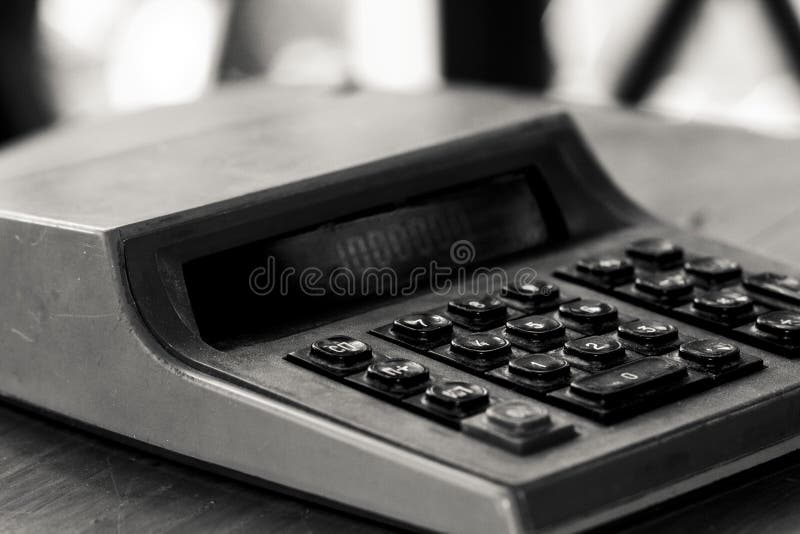 Old Vintage Soviet Electronic Retro Calculator for the Account Stock ...