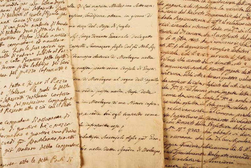 Old Vintage Stacked Handwritings Stock Photo - Image of manuscripts ...
