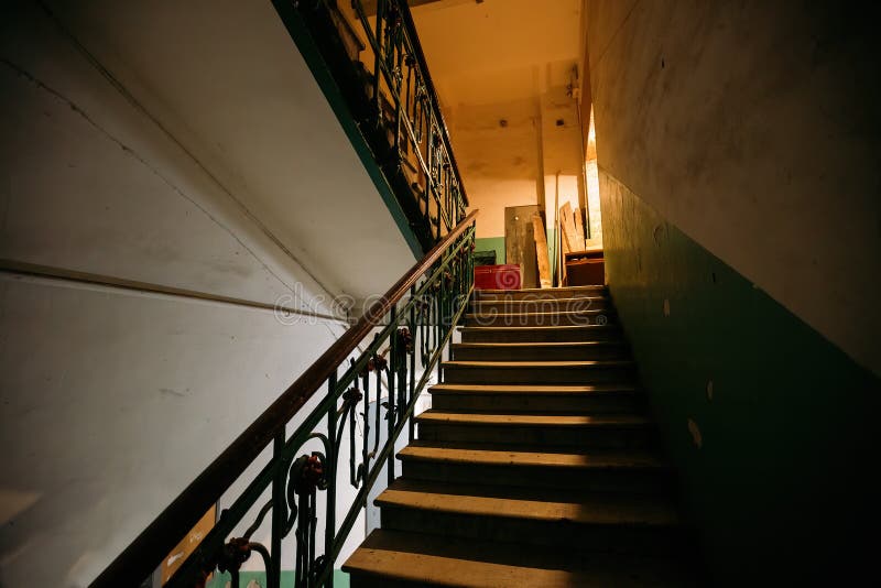 Old Vintage Staircase at the Old Abandoned Building Stock Photo - Image ...