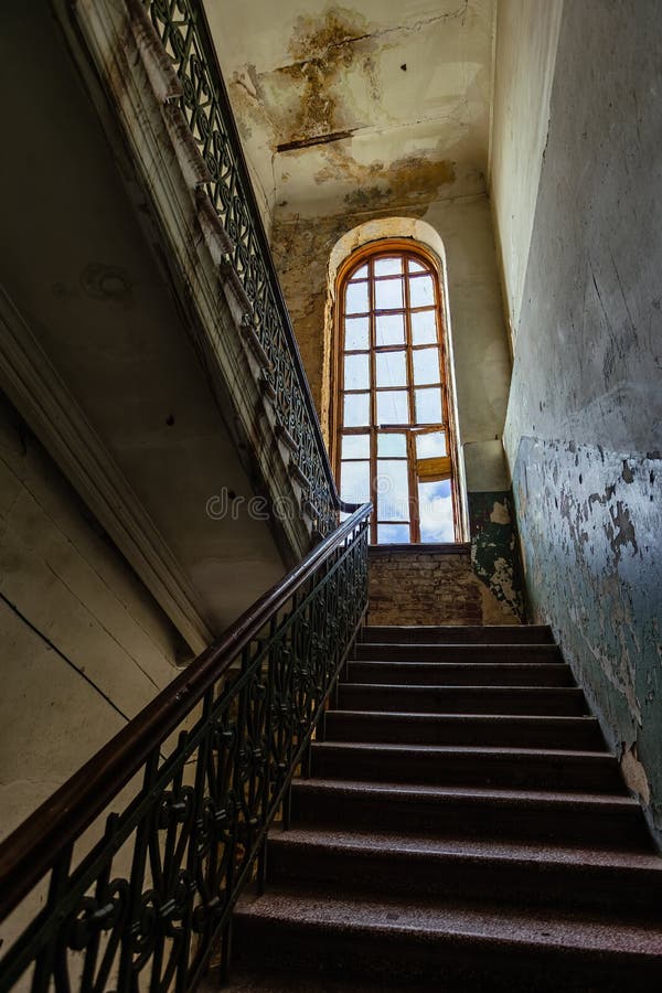 Old Vintage Staircase at the Old Abandoned Building Stock Photo - Image ...