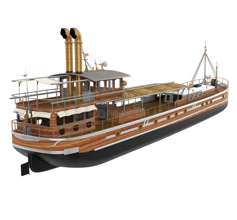 Vintage Steamship Sketch Hand Drawn in Doodle Style Transportation ...