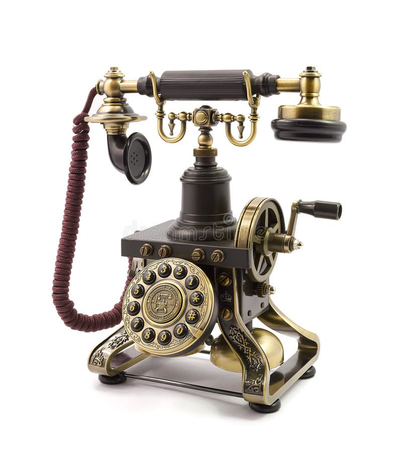 1900 s Telephone on White stock photo. Image of bell, 1900 - 3501468