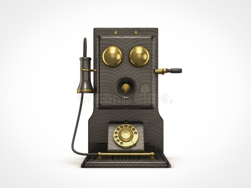 Old vintage telephone stock illustration. Illustration of classic ...