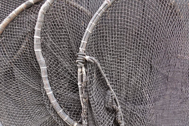 Old Vintage Texture of a Fishing Net Woven from a Thin Rope. Stock ...