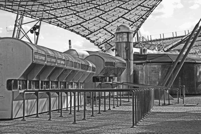 Old vintage ticket-booth stock image. Image of white - 255449033