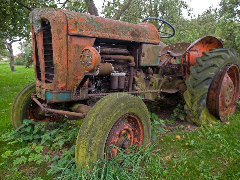 Vintage tractors stock photo. Image of wheel, green, unique - 10806068