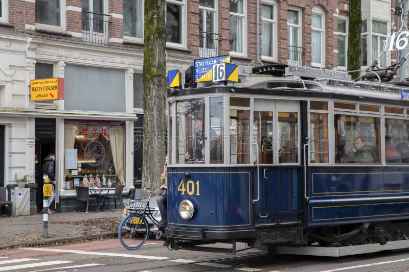 Old Vintage Tram at Amsterdam the Netherlands 27-12-2022 Editorial ...