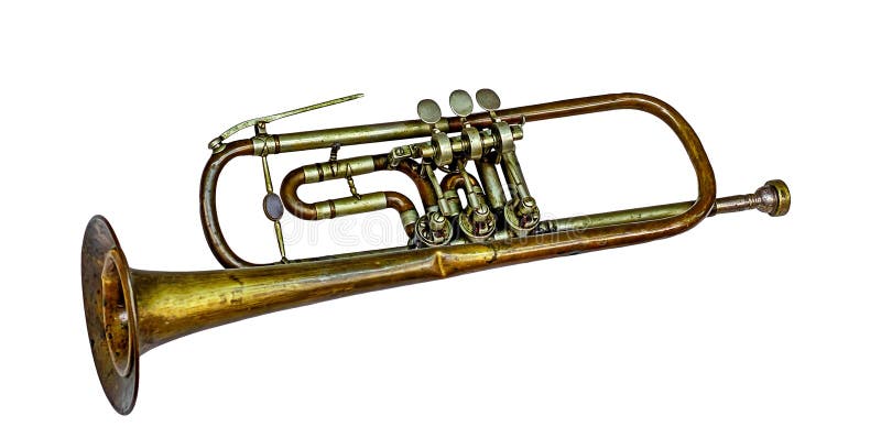 Old vintage trumpet stock image. Image of trumpeter, marching - 91820463