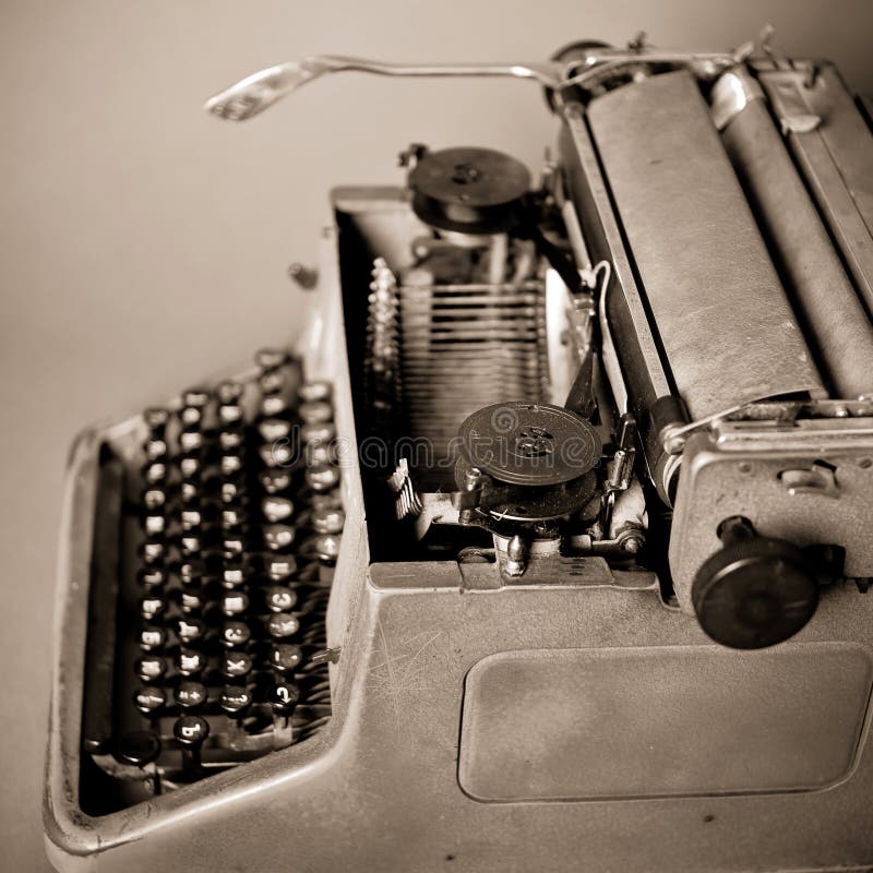 Old typing machine stock image. Image of office, sign - 51915107