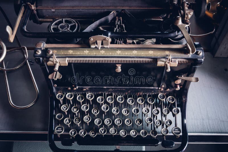 Old vintage typewriter stock photo. Image of equipment - 176911472