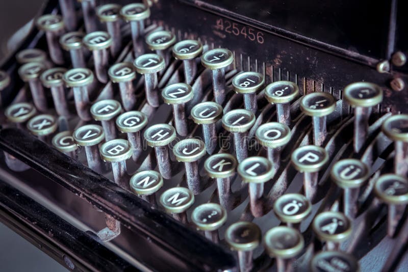 Old vintage typewriter stock photo. Image of nostalgia - 93660352