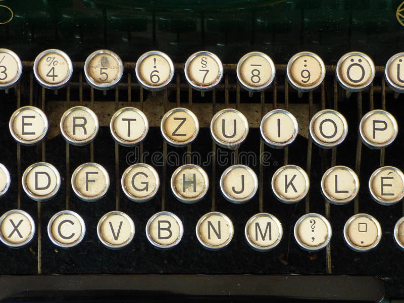 Letters Of The Old Typewriter Stock Image - Image of close, fashioned ...