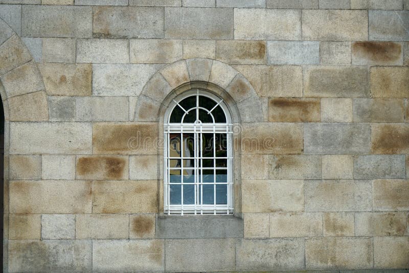 Old Vintage Window on the Facade of the Building Stock Image - Image of ...