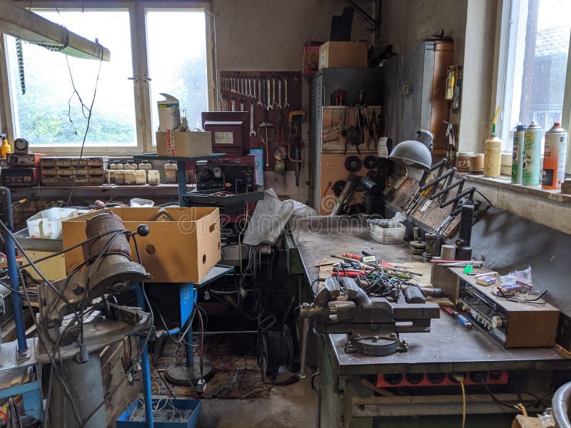 Old vintage workshop editorial photography. Image of drill - 189751157