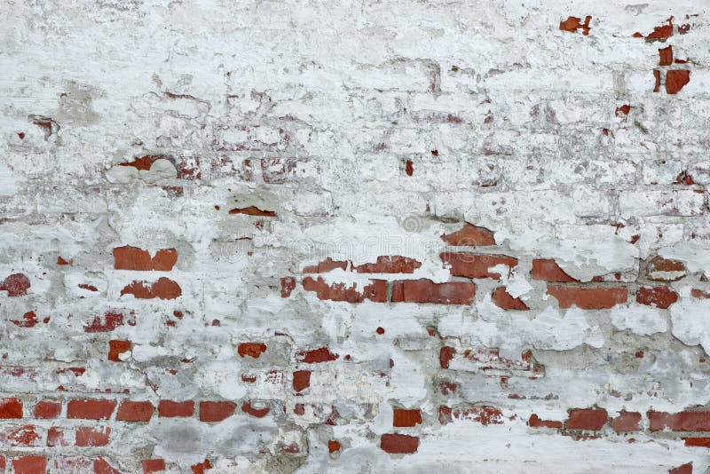 Old Vinyage Red Brick Wall with Sprinkled White Plaster Texture Stock ...