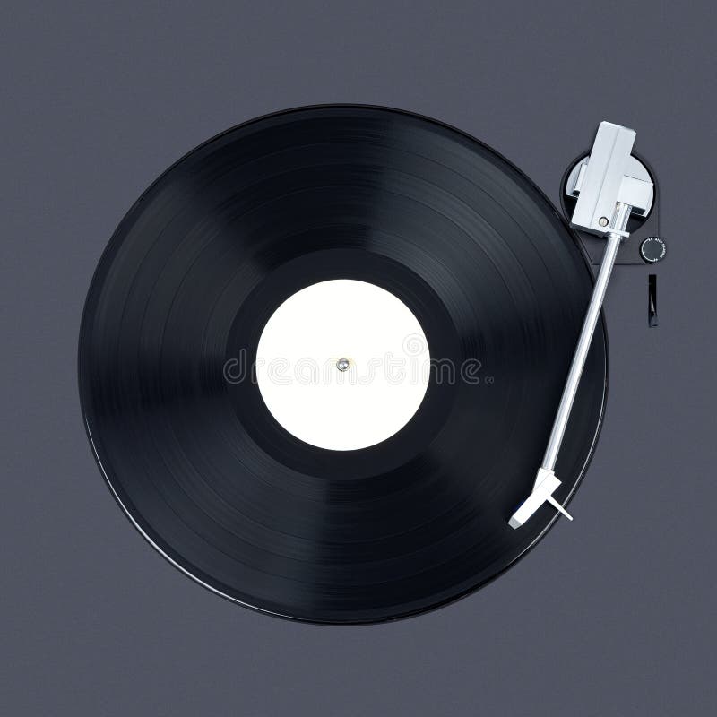 Old Vinyl Automaic Player Close-up Background Texture. Top View. Stock ...