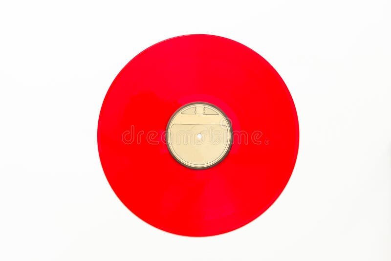 Old Vinyl Long Play Record on White Background Stock Image - Image of ...