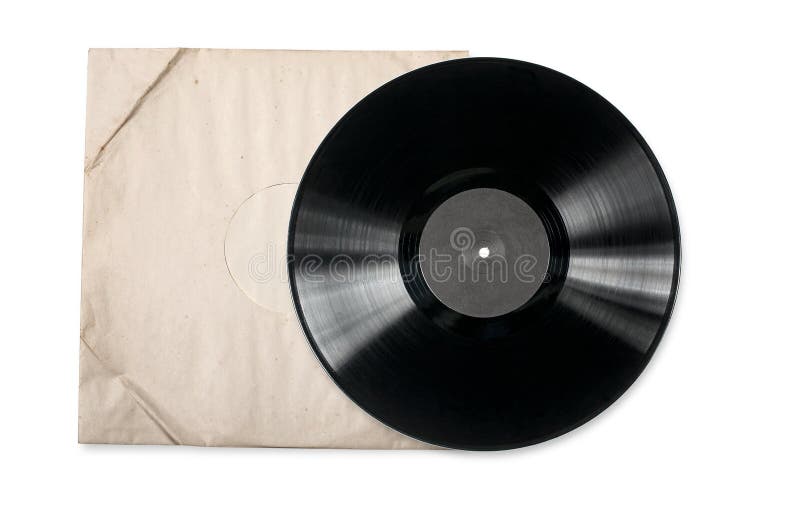 Old Paper Case for Vinyl Record Stock Image - Image of plastic, retro ...