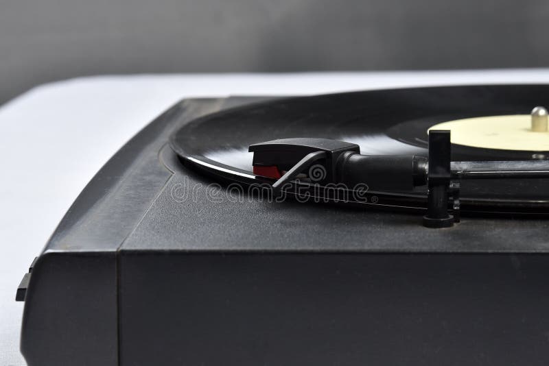 Old Vinyl Record Player on White Background Stock Photo - Image of ...