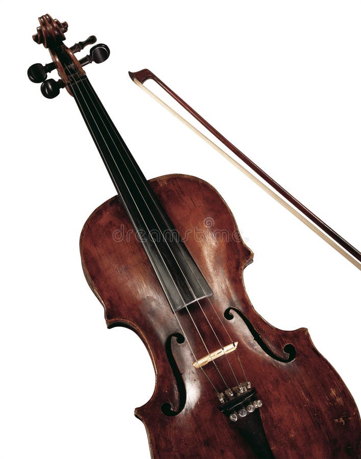 Classical Violin Instrument in Side View Stock Image - Image of object ...