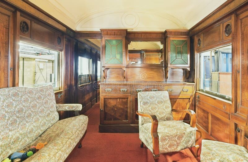 Vip carriage on a train editorial stock photo. Image of famous - 195966558