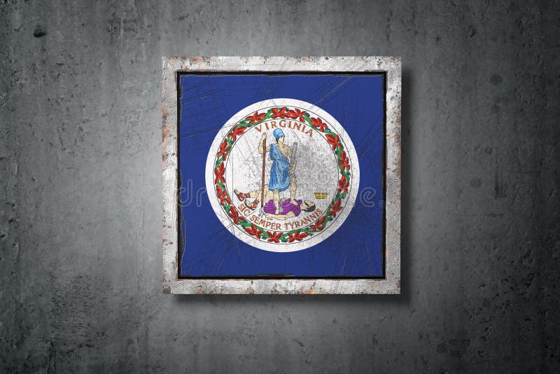 Old Virginia State flag stock illustration. Illustration of dimensional ...