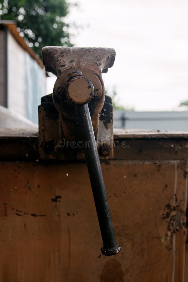 Old Vise Tool Set on Rusty Layout Stock Photo - Image of grind, metal ...